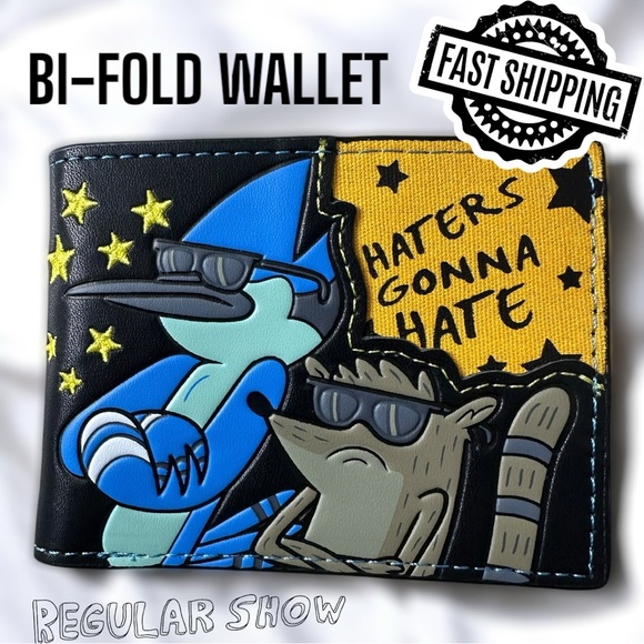 Regular Show | Bags | New Regular Show Bifold Wallet Mordecai And Rigby ...